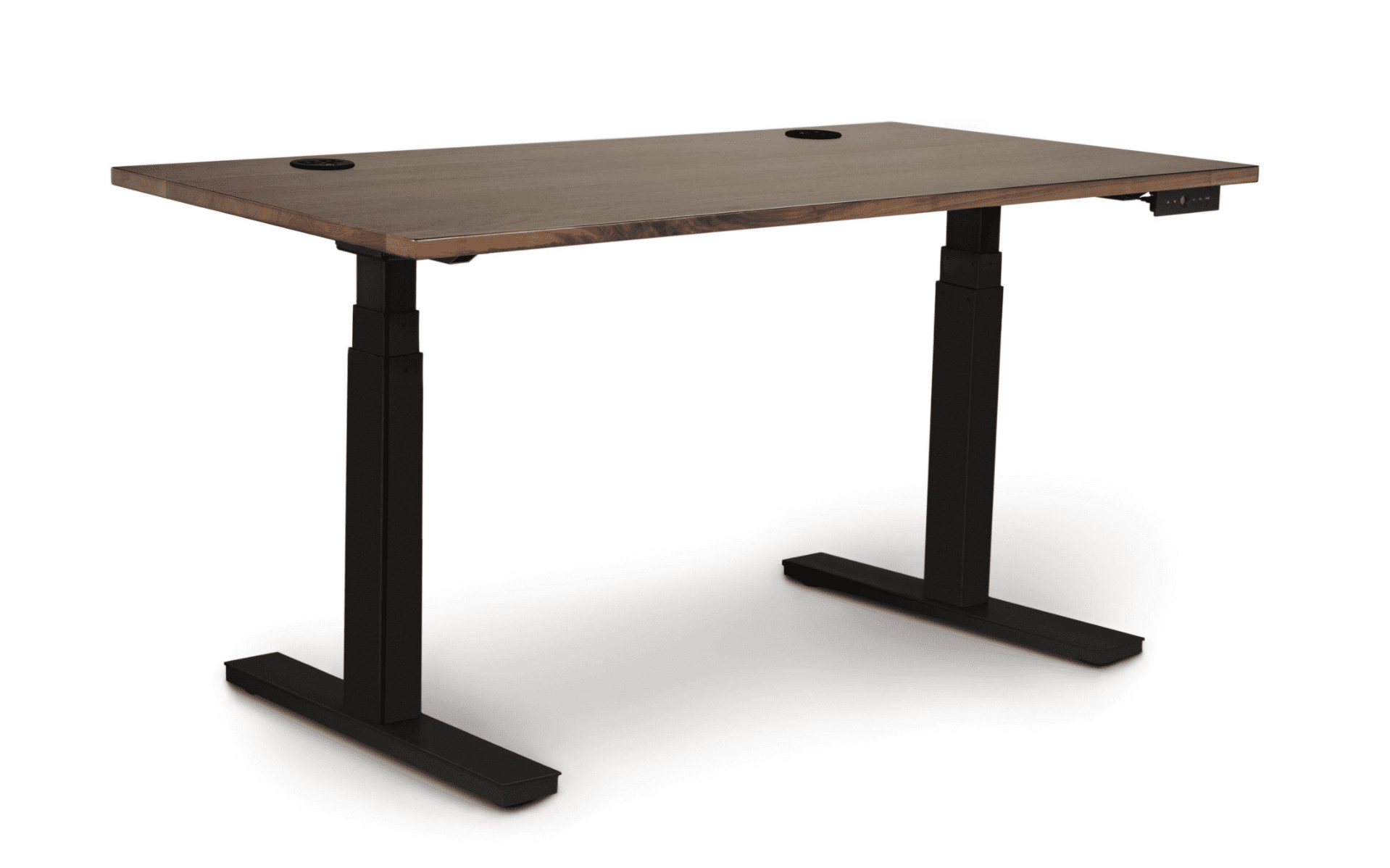 Invigo Walnut Sit-Stand Desk - 2 Danes