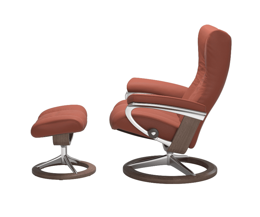Stressless Wing Signature Recliner & Ottoman - 2 Danes